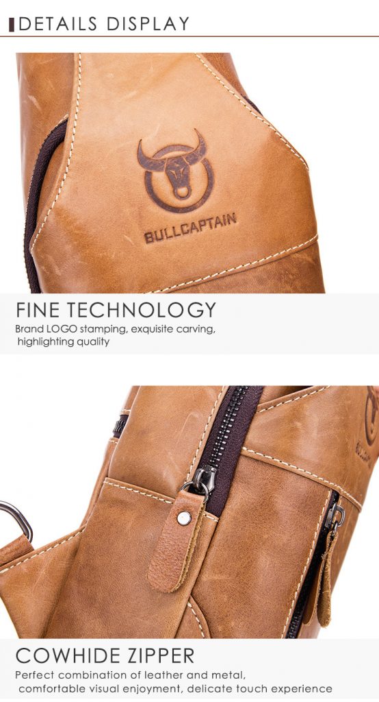 Bull Captain Crossbody Bag Genuine Leather Men Sling Chest Bags – BULL ...